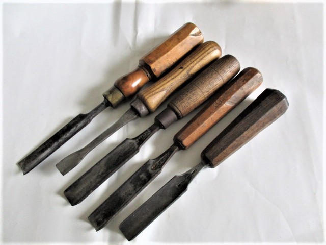 Antique Sheffield steel carvers chisels - Rod Naylors Antique Restoration