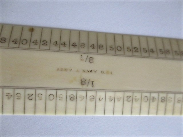 Twelve inch ruler, Army and Navy - Rod Naylors Antique Restoration