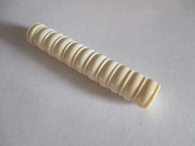 Ivory needle case, bobbin turned - Rod Naylors Antique Restoration