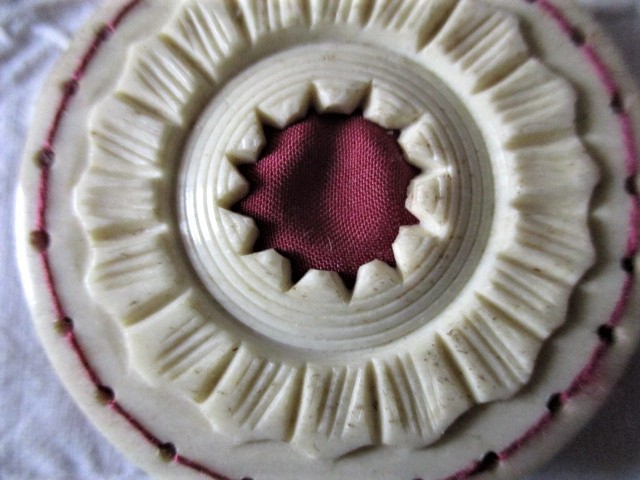 Bovine bone carved pin wheel - Rod Naylors Antique Restoration