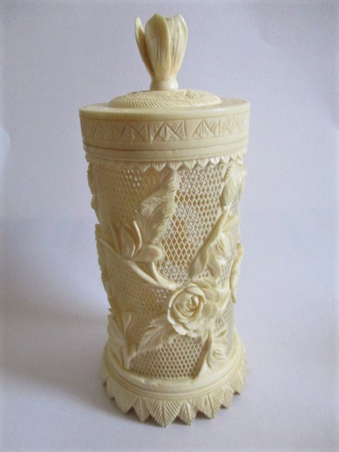 Chinese ivory lidded pot - Rod Naylors Antique Restoration