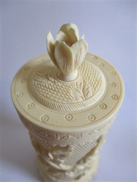 Chinese ivory lidded pot - Rod Naylors Antique Restoration
