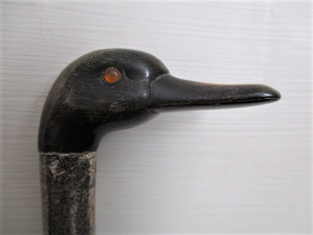 Duck handled walking cane - Rod Naylors Antique Restoration