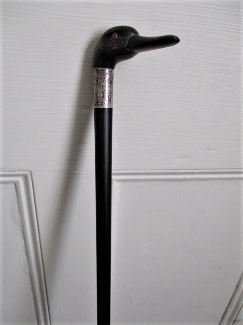 Duck handled walking cane - Rod Naylors Antique Restoration