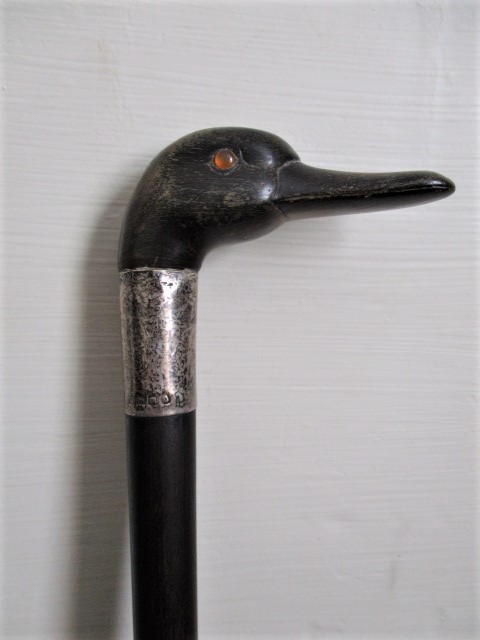 Duck handled walking cane - Rod Naylors Antique Restoration