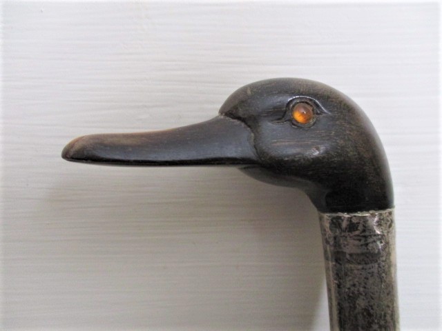 Duck handled walking cane - Rod Naylors Antique Restoration