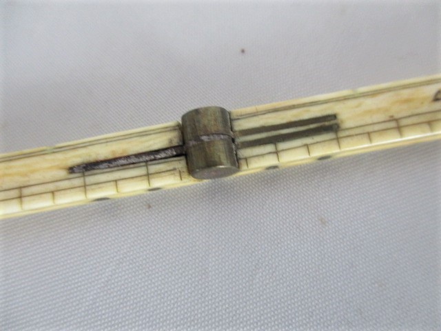 Antique folding rule, ivory and brass - Rod Naylors Antique Restoration