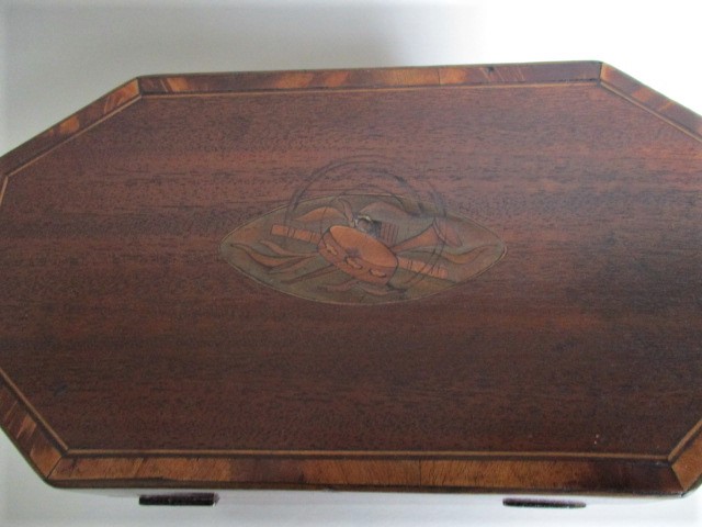 Late Georgian tea caddy, canted corners - Rod Naylors Antique Restoration
