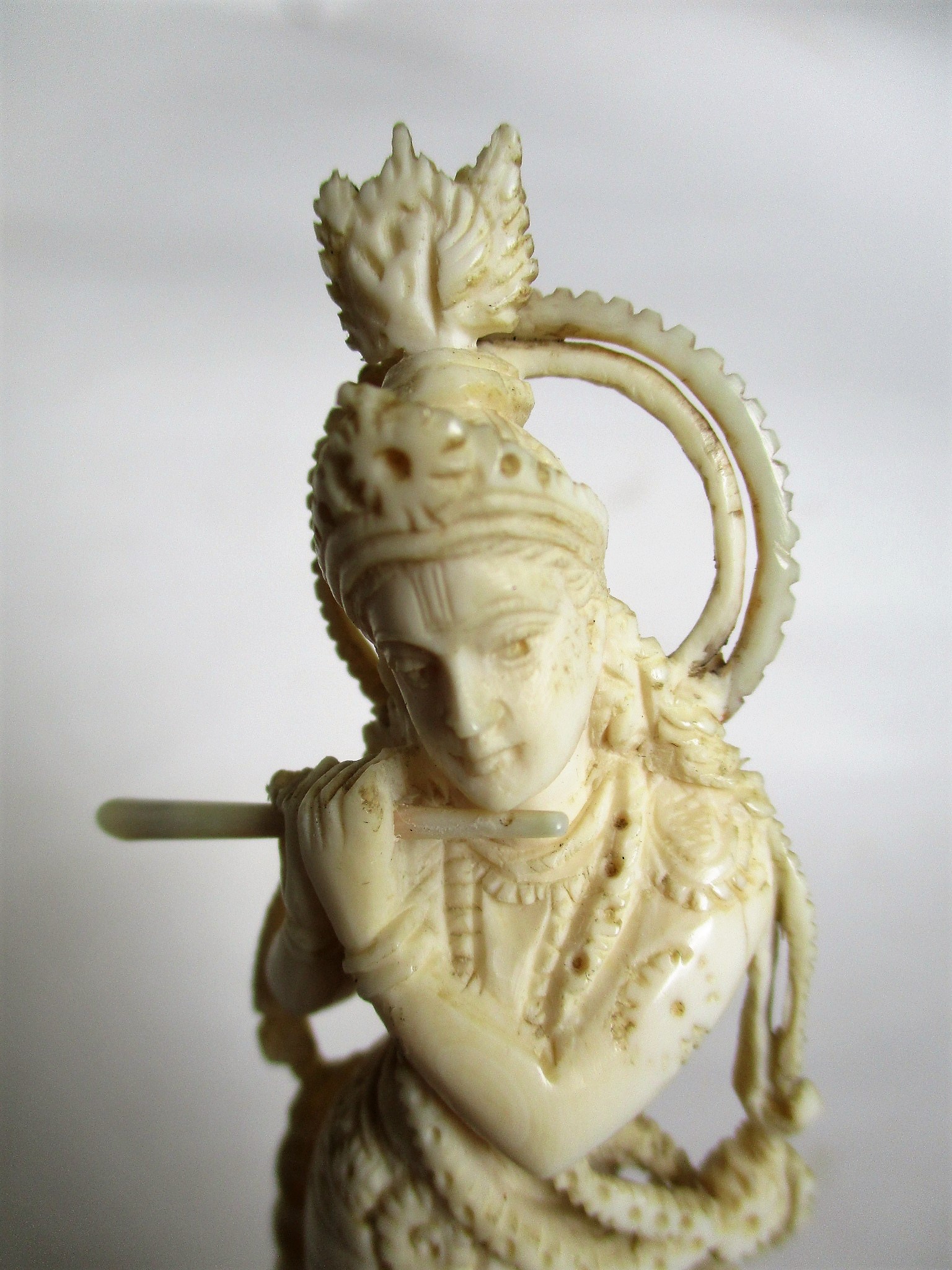 Indian ivory figure, Krishna - Rod Naylors Antique Restoration