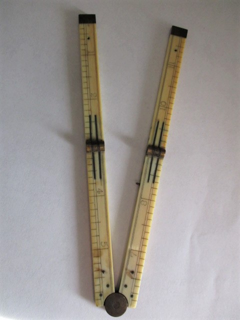 Ivory rule, Victorian folding - Rod Naylors Antique Restoration
