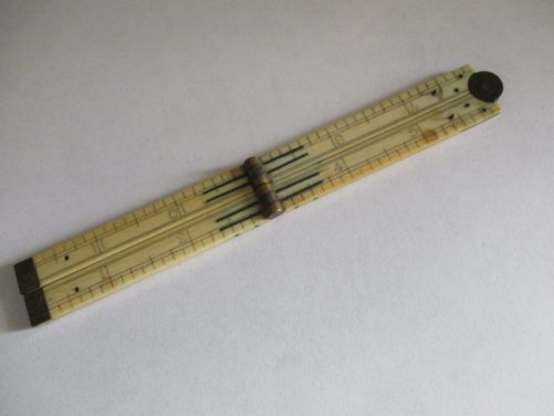 Ivory rule, Victorian folding - Rod Naylors Antique Restoration