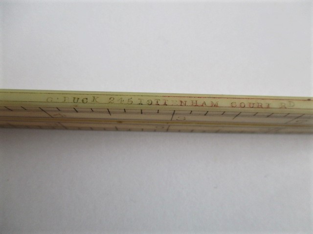 Folding ivory ruler, London maker - Rod Naylors Antique Restoration