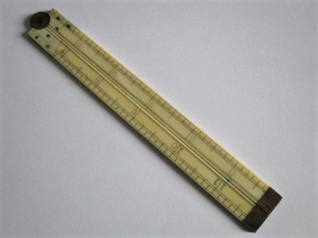 Folding ivory ruler, London maker - Rod Naylors Antique Restoration