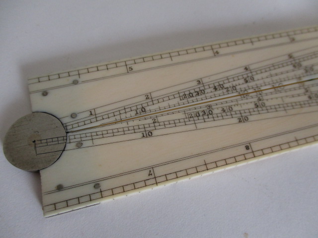 Victorian folding sector rule - Rod Naylors Antique Restoration
