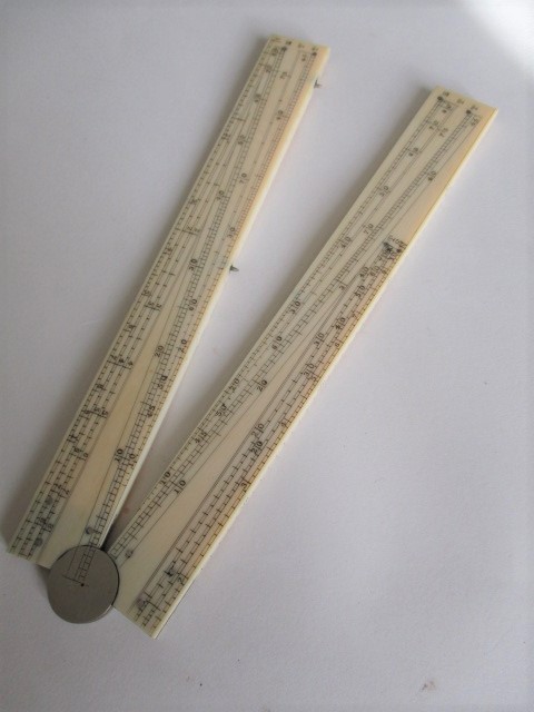 Victorian folding sector rule - Rod Naylors Antique Restoration